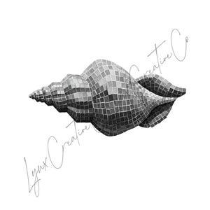 Seashell Mosaic Template Art Pattern – Digital Download – Printable ...