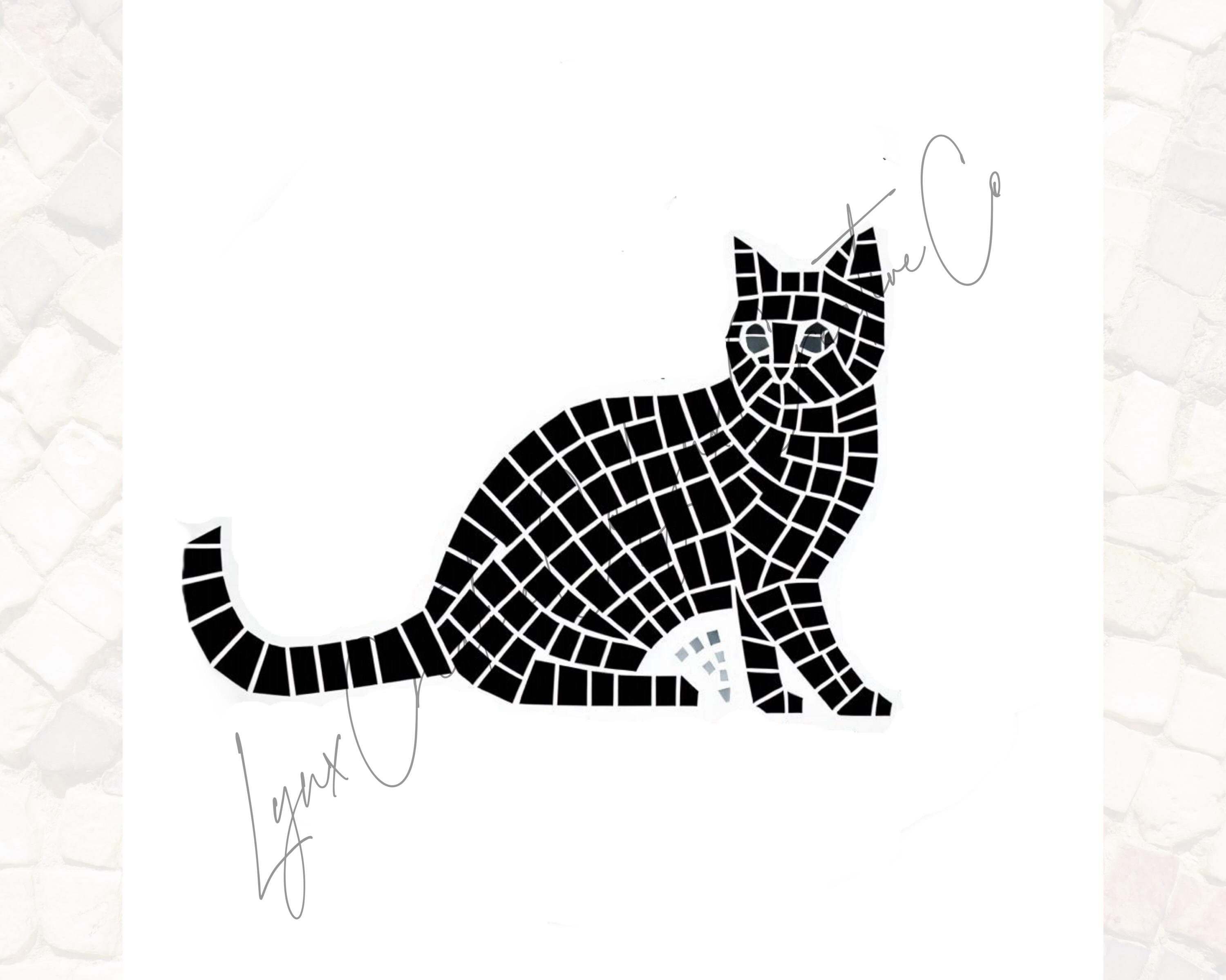 Cat Mosaic Template – Digital Download – Printable Pattern – for ...