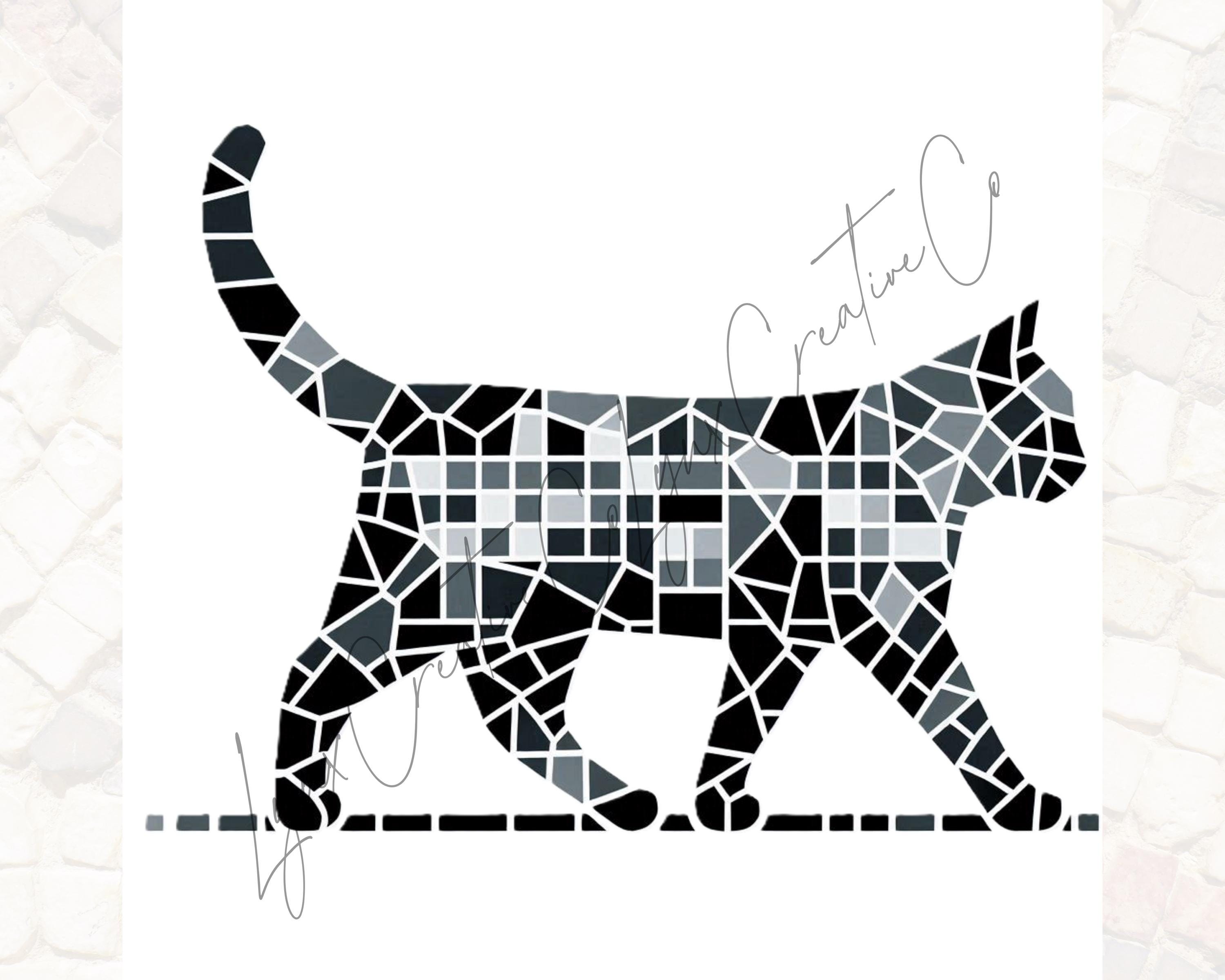 Cat Mosaic Template – Digital Download – Printable Pattern – for ...