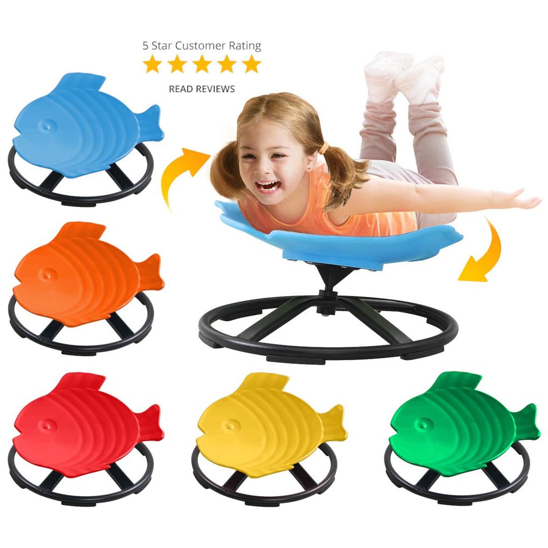 Sit & Spin Kids Sensory Spinning Fish Chair | Autism-friendly Toy ...