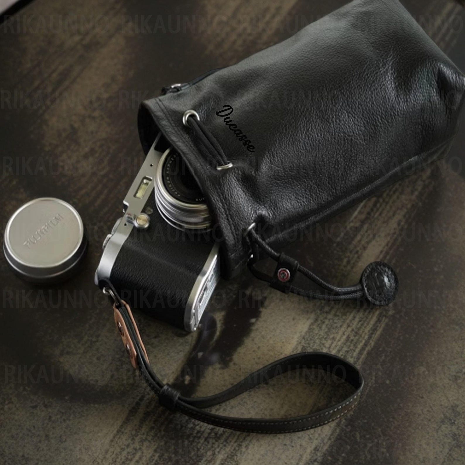Personalized Yak Leather Camera Pouch, Fujifilm X100VI X100v X100F ...