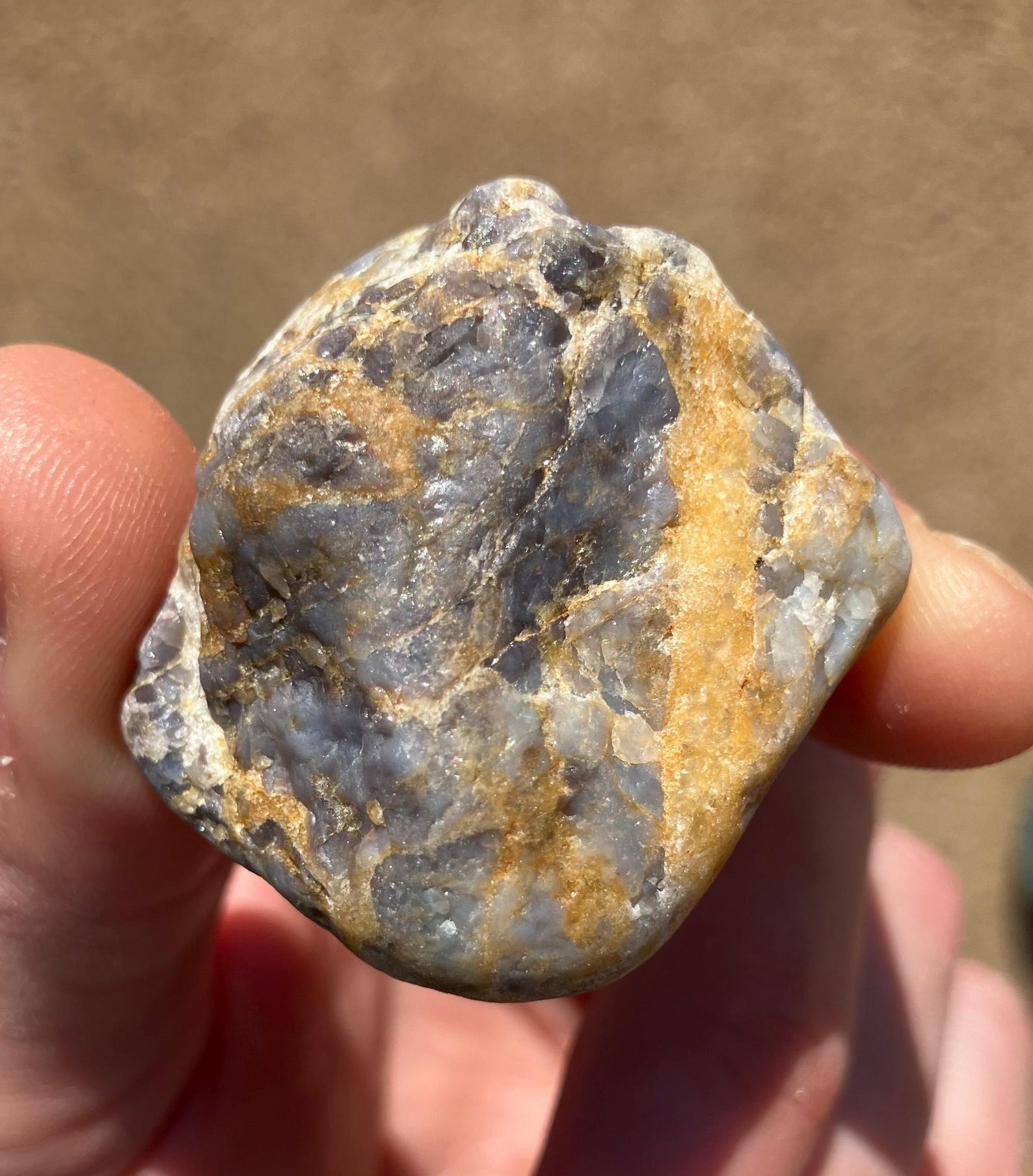 Virginia Blue Quartz With Unique Orange Stripe - Etsy