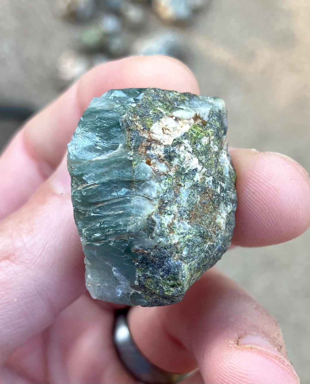 Actinolite (green Quartz) Cap on Blue Ridge Meta Basalt - Etsy