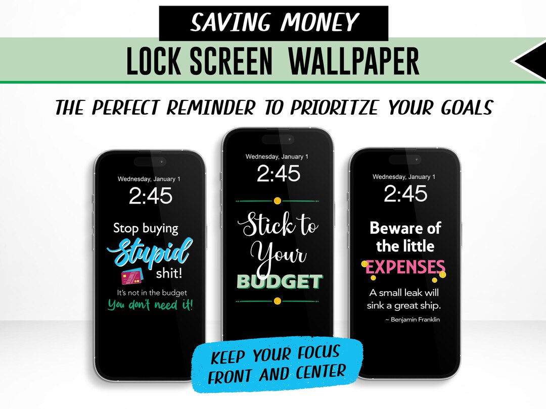 Budgeting & Saving Encouragement *digital Download*, Motivating Phone ...