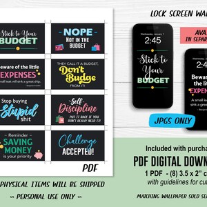 Budgeting & Saving Encouragement *digital Download*, Motivating Cards ...