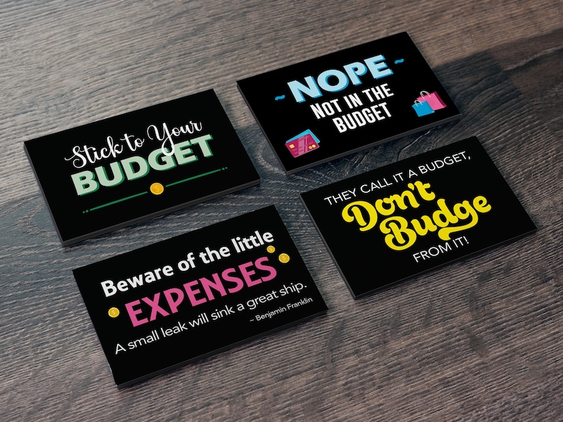Budgeting & Saving Encouragement *digital Download*, Motivating Cards ...