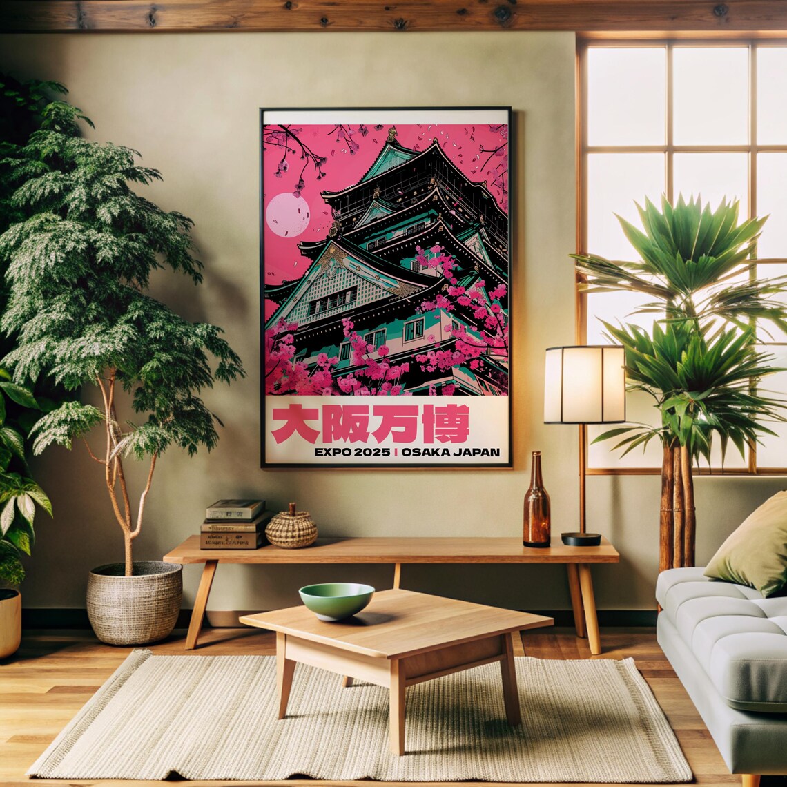 Osaka Castle Expo 2025 Wall Art – Japanese Pop Culture Poster, Cherry ...