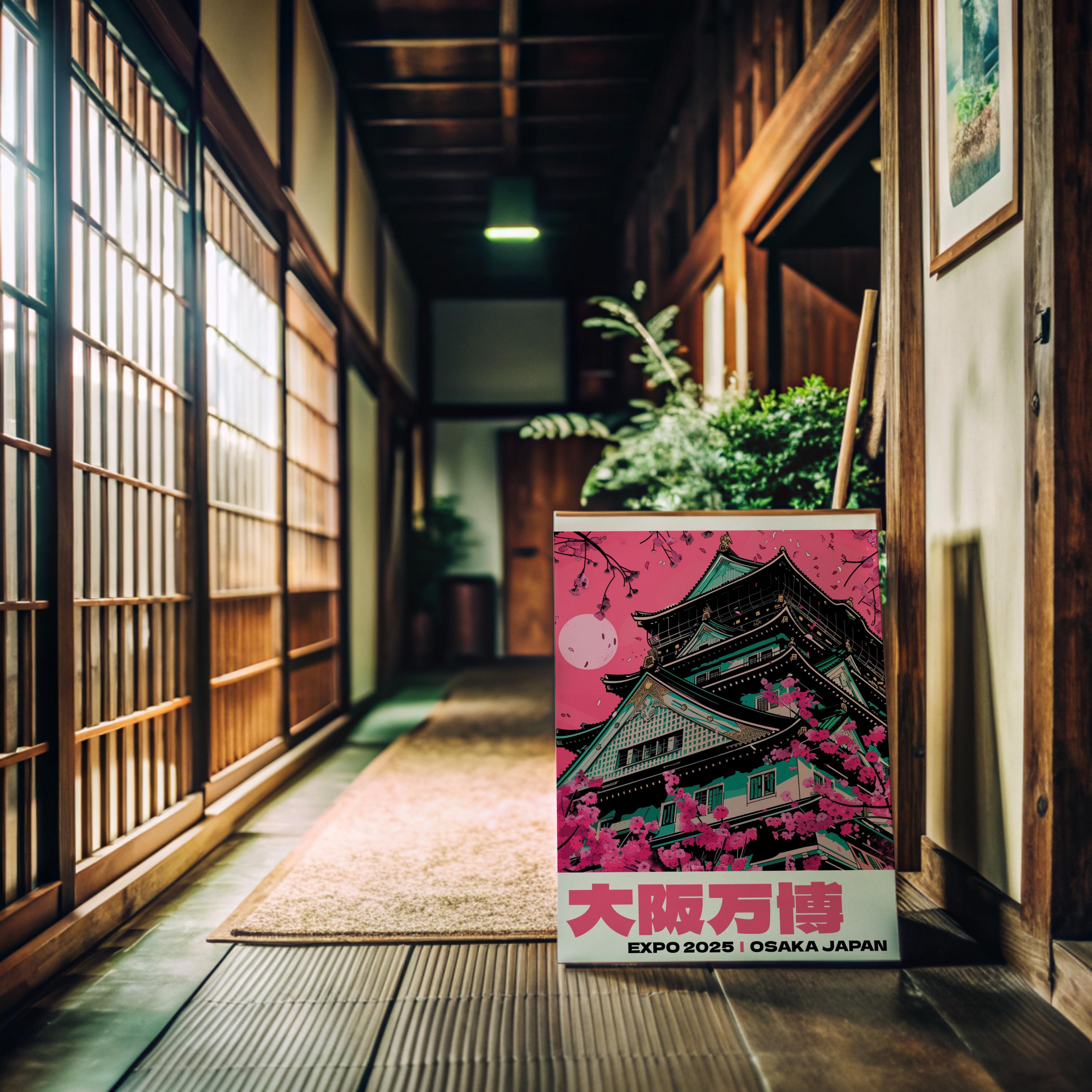 Osaka Castle Expo 2025 Wall Art – Japanese Pop Culture Poster, Cherry ...