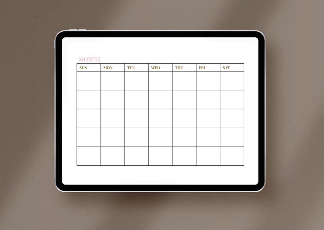 Minimalist Dateless Calendar, Printable & Editable Design, Canva ...