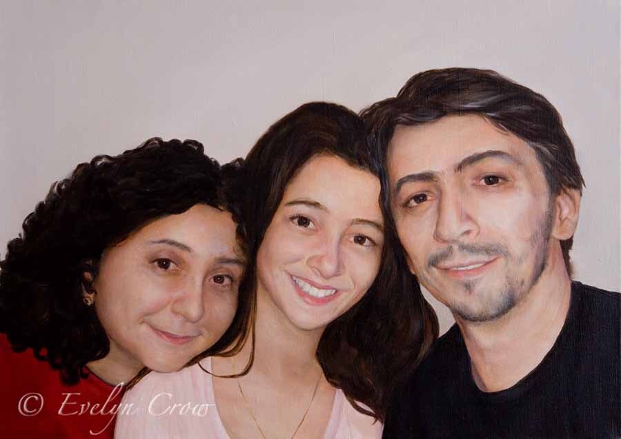 Oil Painting - Custom Portraits From Your Photos - 3 People Portrait ...