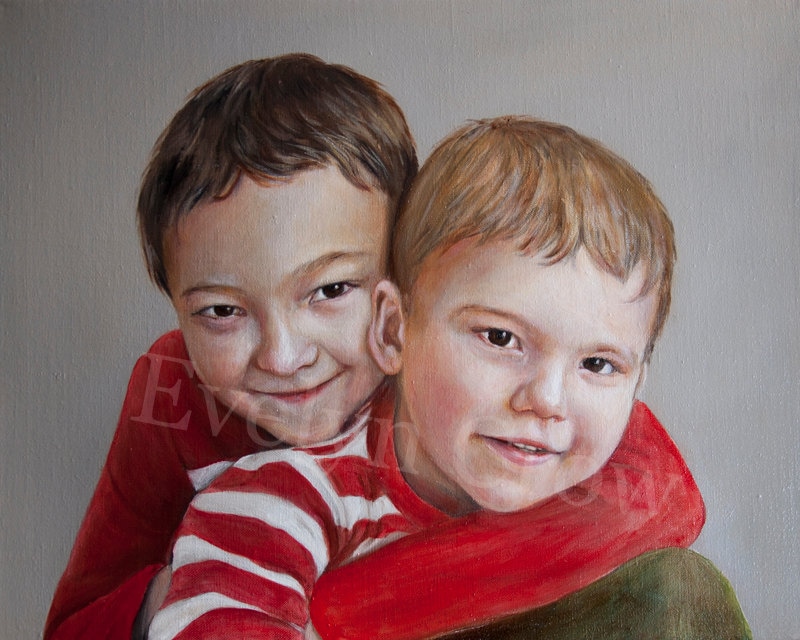 Oil Painting - Custom Portraits From Your Photos - 2 People Portrait ...