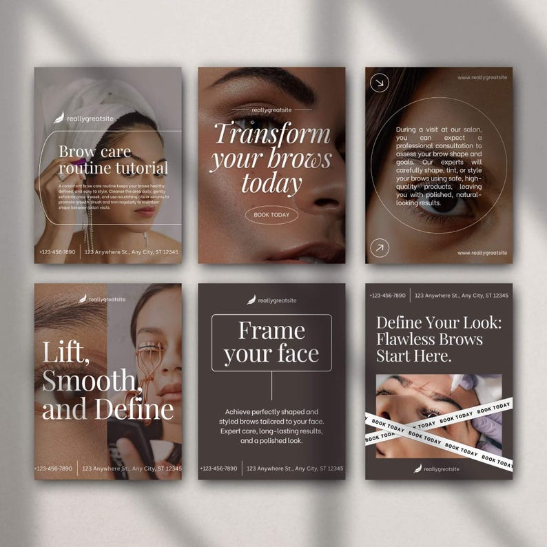 Brow Tech, Social Media Templates, Instagram Post, Insta Story, Canva ...