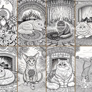 Mandala Cat Coloring Page Printable, Zen Lotus Butterfly Art, Instant ...