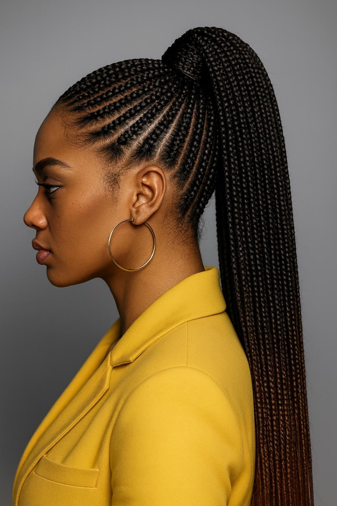 Bone Straight Braided Detachable Ponytail - Etsy