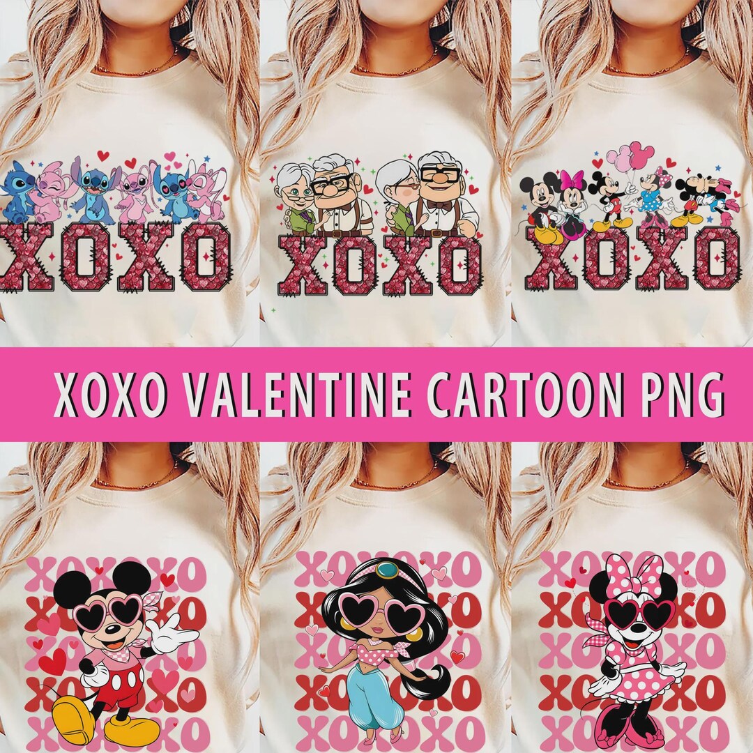 Xoxo PNG Bundle, Valentines Png, Heart Png, Couple Cartoon Valentines ...