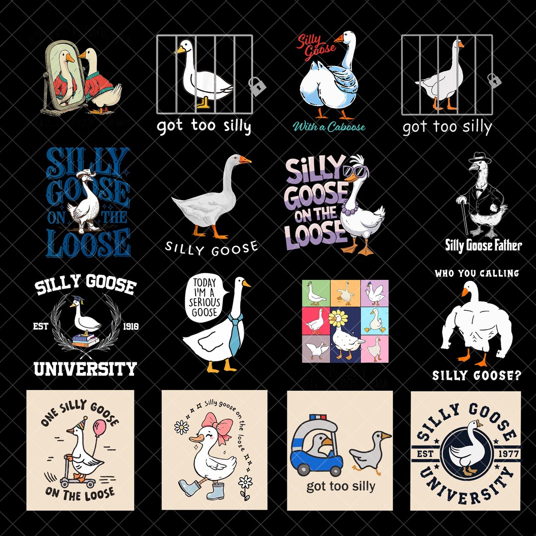 Funny Goose Bundle Png, Silly Goose Png, Trending Design Goose Png ...