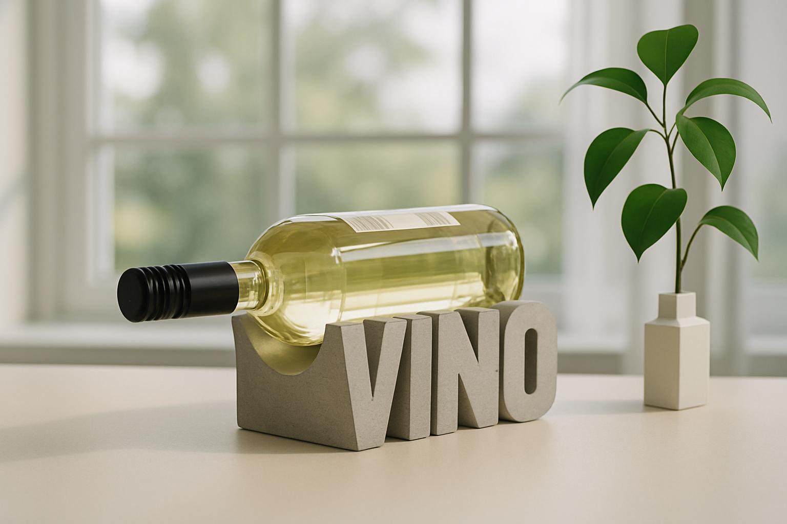 Concrete Bottle Holder - Modern Industrial Home Decor - Indoor Outdoor ...
