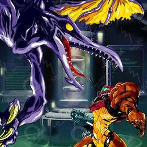 Metroid Samus VS Ridley - Etsy