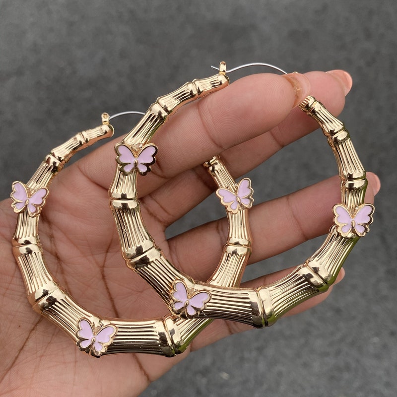 Bamboo Earrings - Etsy