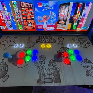 Custom Arcade Control Panel Laser Files 2 Player Version (digital File ...