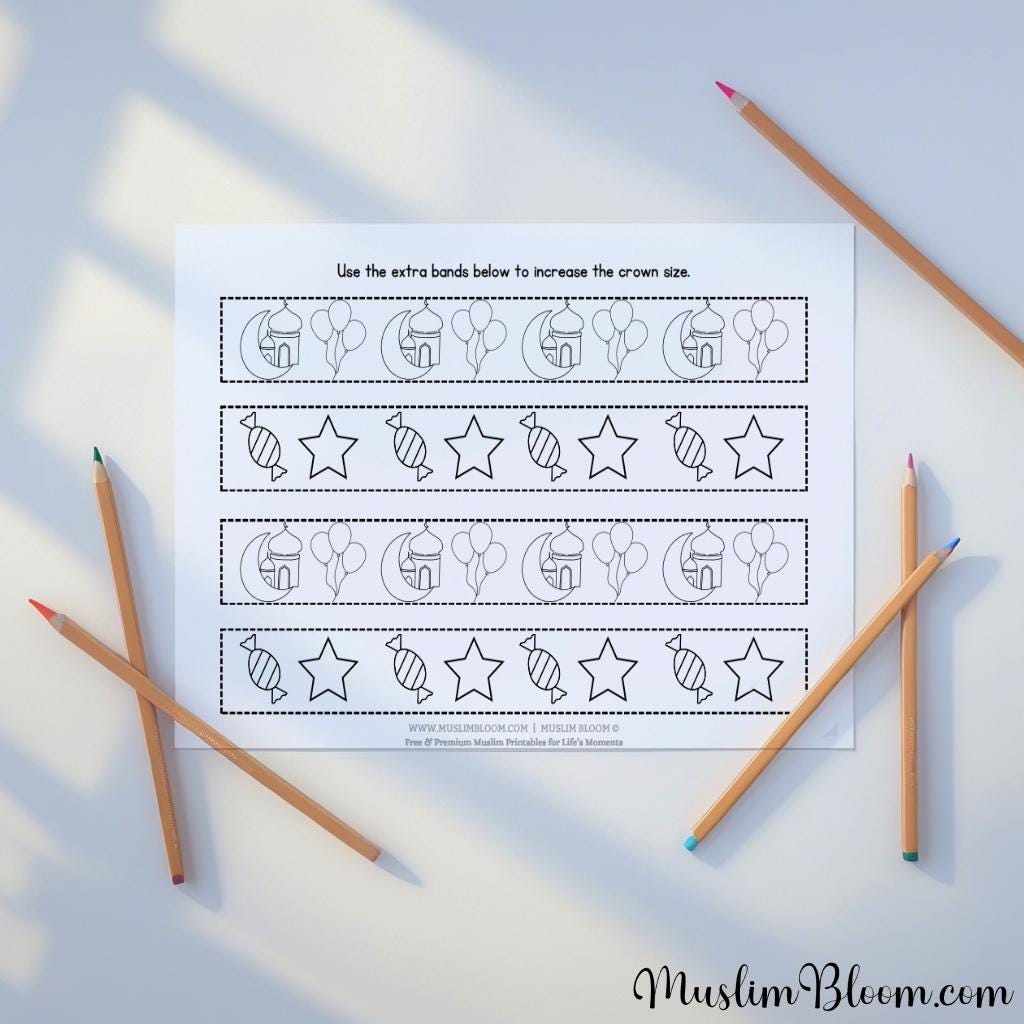 Eid Mubarak Crown, Eid Craft Kids, Eid Mubarak Gifts Muslim Activity ...