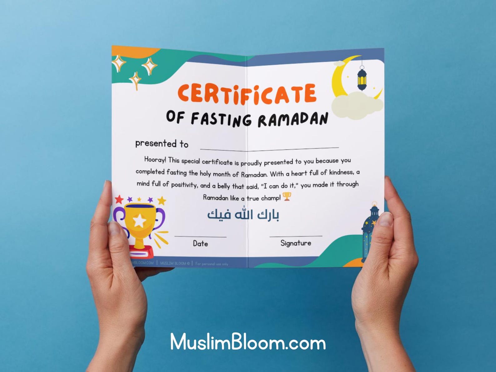 Ramadan Fasting Certificate for Kids, Ramadan Activities for Kids ...