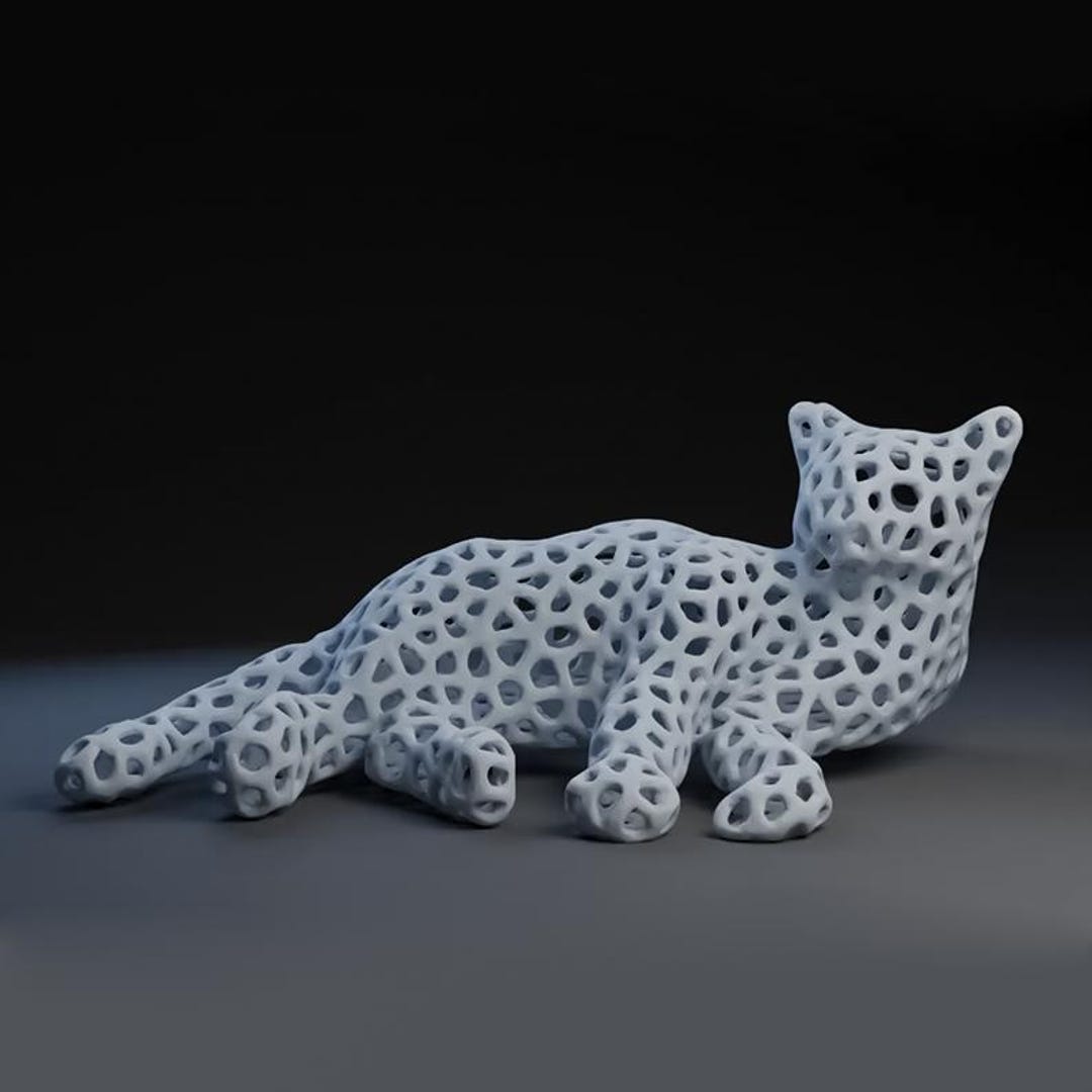 Voronoi Cat Stl File | Ready to Print - Etsy