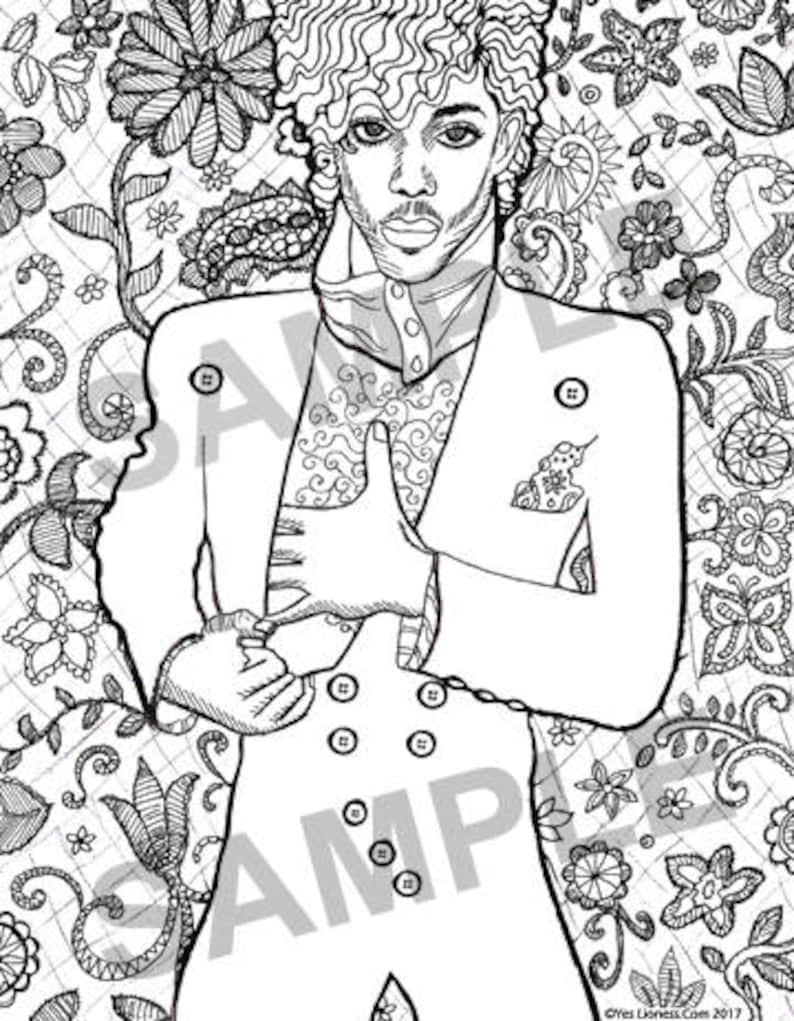 Prince Buttons & Lace Coloring Page Digital Download - Etsy