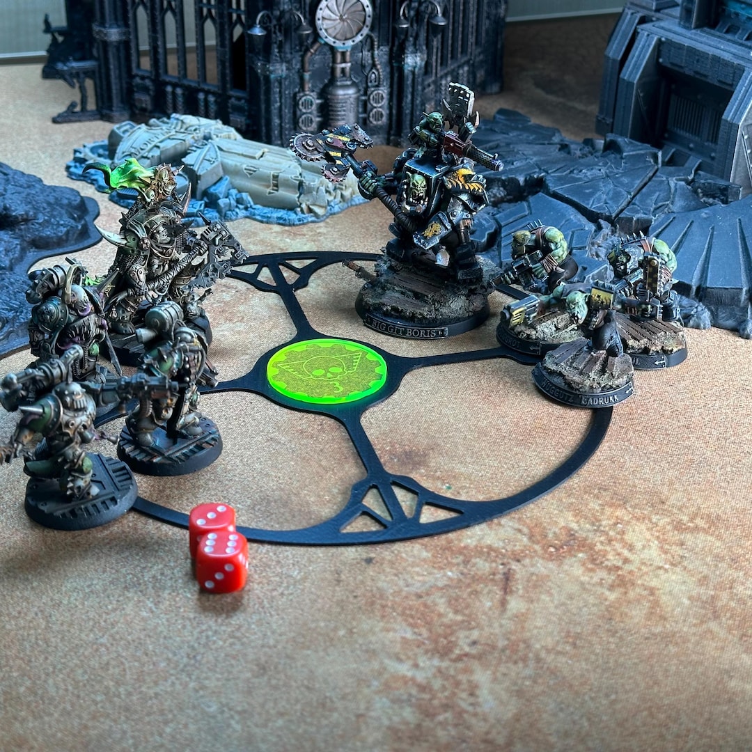 Warhammer 40K Objective Marker Set – 6 Full Size Capture Rings + 6 ...