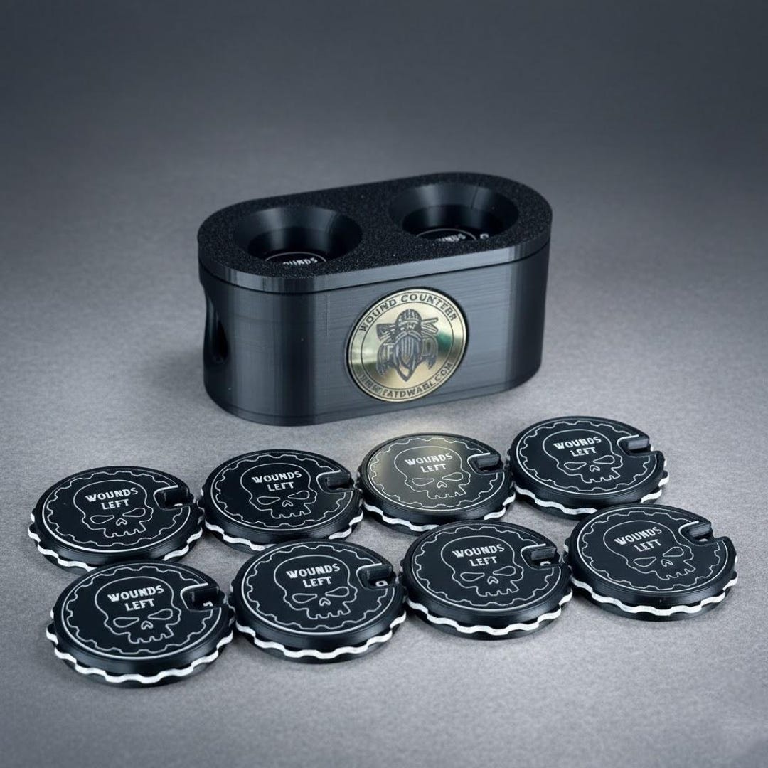 Damage Wound Tracker Set – X8 16 Wounds Counters, Textured Grips ...