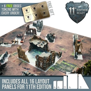 40k Terrain Templates 11th - Etsy
