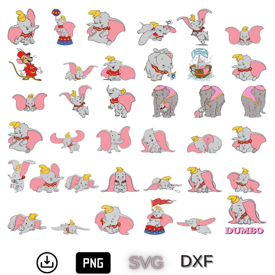 Dumbo Layered SVG, Dumbo PNG, Dumbo SVG, Dumbo Clipart for Cricut ...