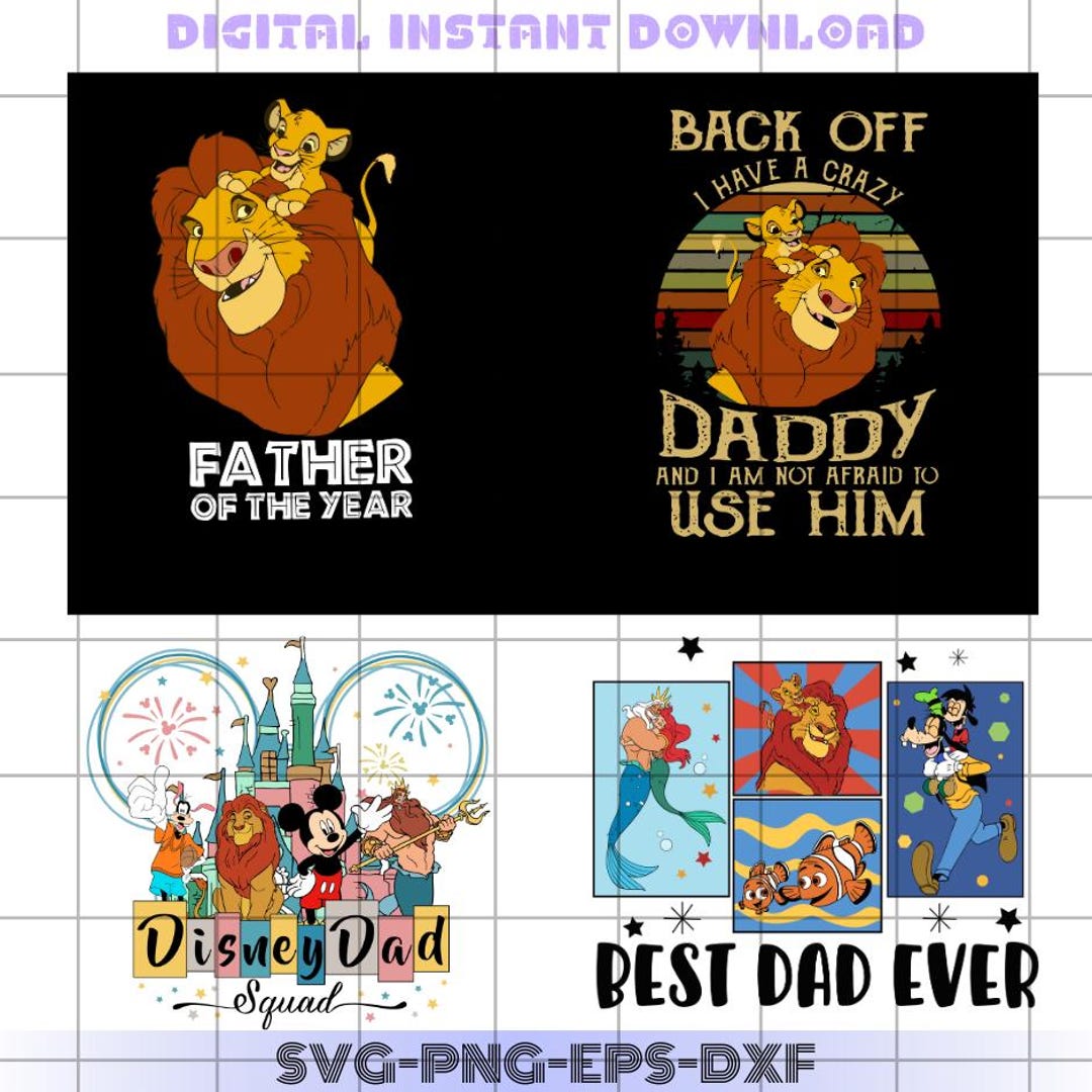 Father of the Year Svg Bundle, Lion King Fathers Day Png Bundle, Best ...