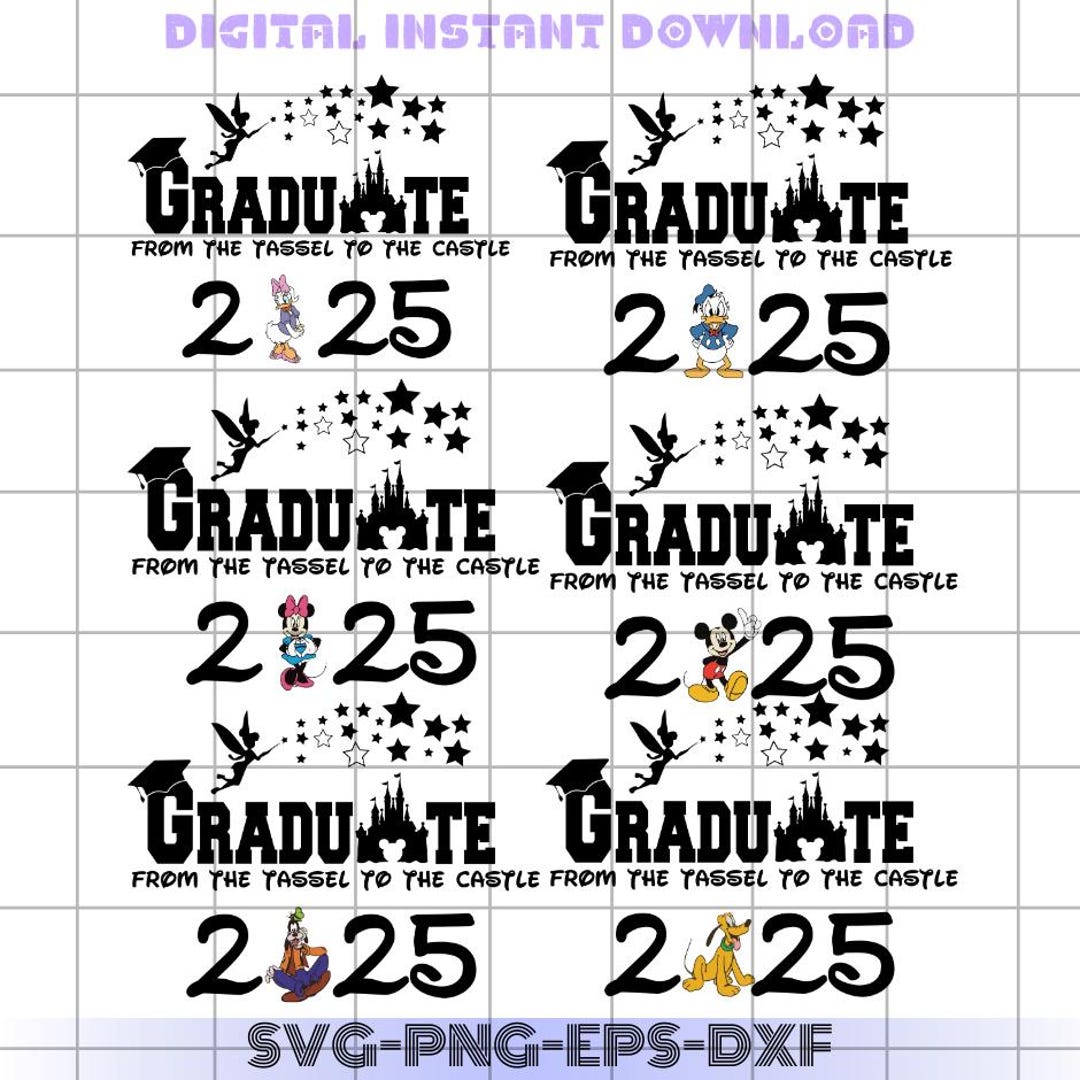 Graduate Friends Svg Bundle, Graduation Mouse Png Bundle, Mickey Scholl ...