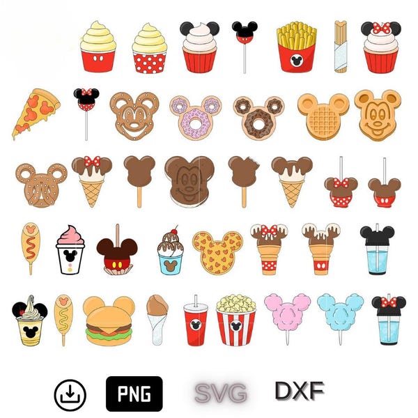 Mickey Snacks Svg - Etsy