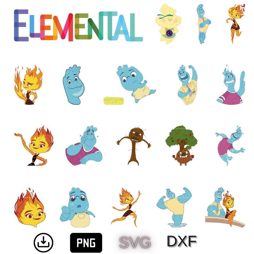 Elemental Clipart Set, Elemental Svg Cut Files for Cricut / Silhouette ...