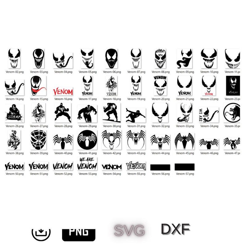 Venom SVG Png Bundle ,cut File Cricut, Svg Bundle, Venom Printable ...