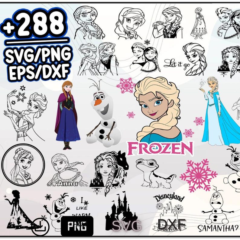 288+ Frozen SVG Bundle, Frozen Cricut Files, Frozen Vector Cliparts ...