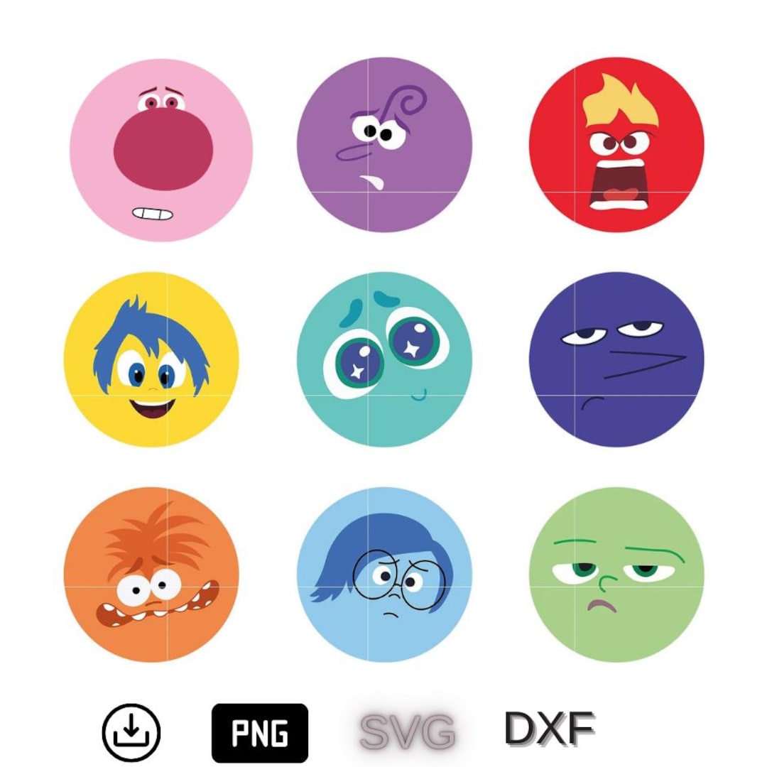 Inside Out 2 Character Face Svg Png, Inside Out Shirt Png, Inside Out 2 ...
