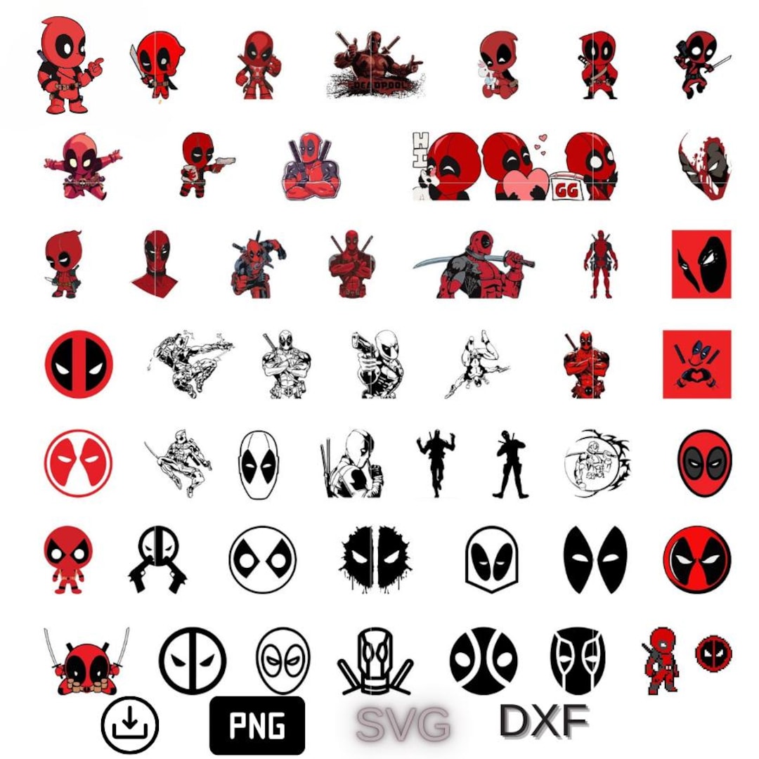 Deadpool Svg Bundle, Deadpool Png, Superhero Svg, Baby Dead Svg ...