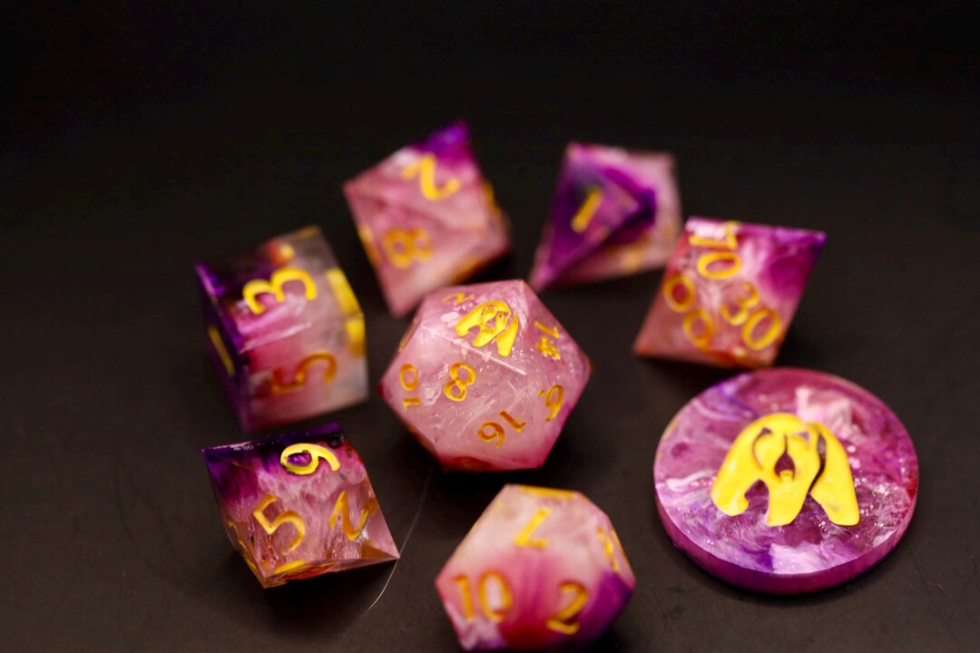 Arcane Bloom – Handmade RPG / Dnd Sharp Edge Resin Dice - Etsy