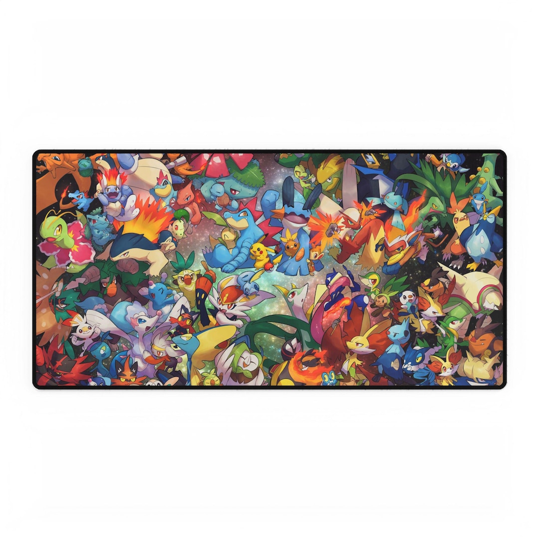 Pokemoon Collection Inspired Desk Mat | Gaming Mouse Pad | Poke Mouse ...