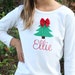 Girls Christmas Shirt / Girls Christmas Tree Shirt / Monogram - Etsy