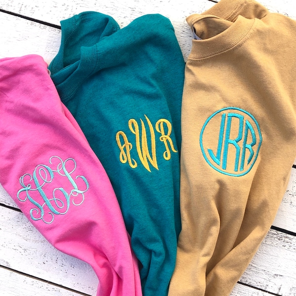 Monogram Tshirt - Etsy