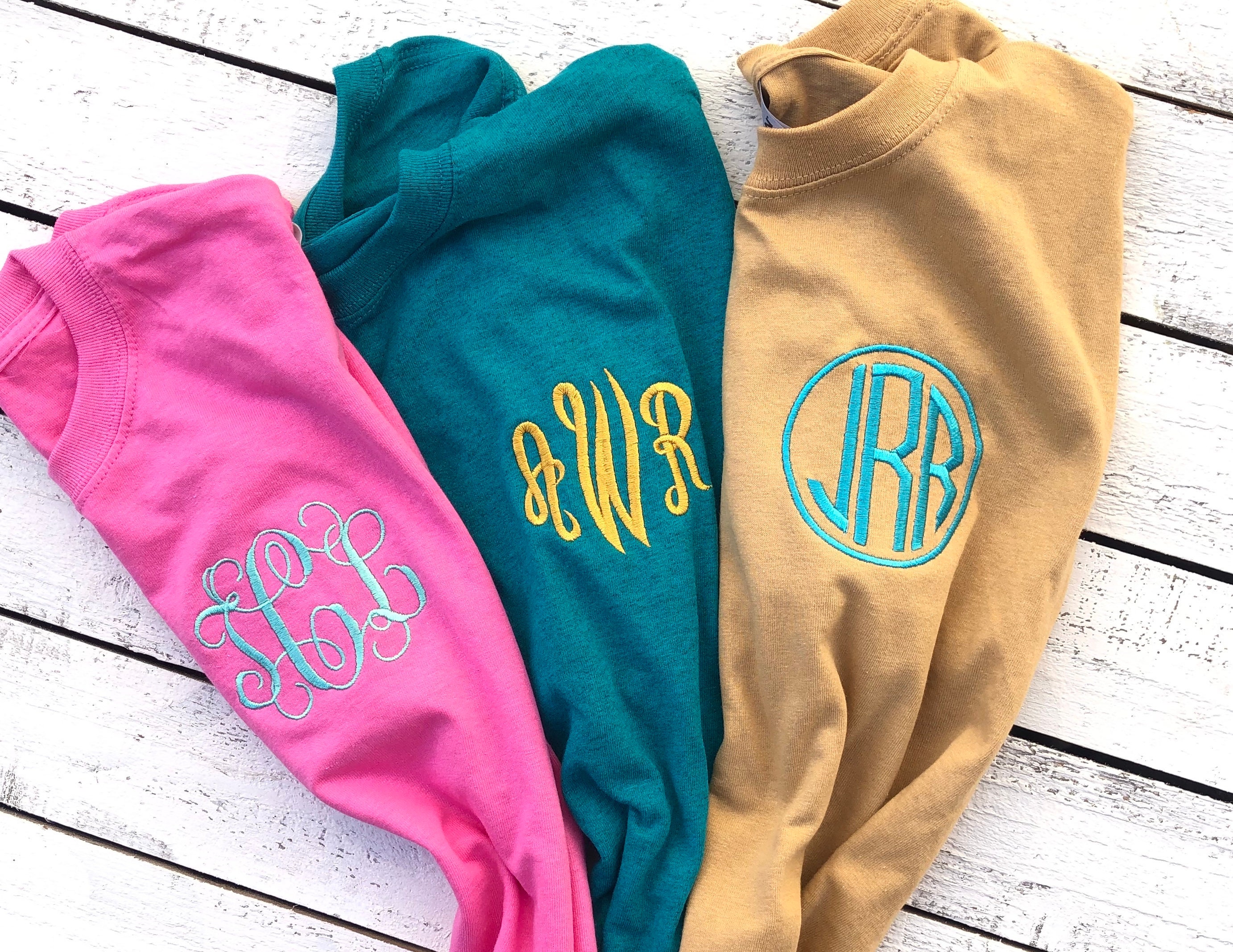 Monogram Shirt for Women / Monogram T Shirt / Black and White | Etsy