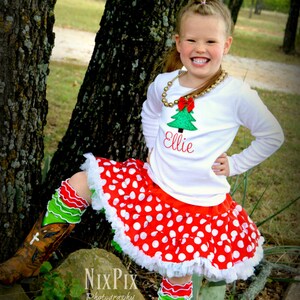 Girls Christmas Tree Shirt / Christmas Outfits for Girls / Monogram ...