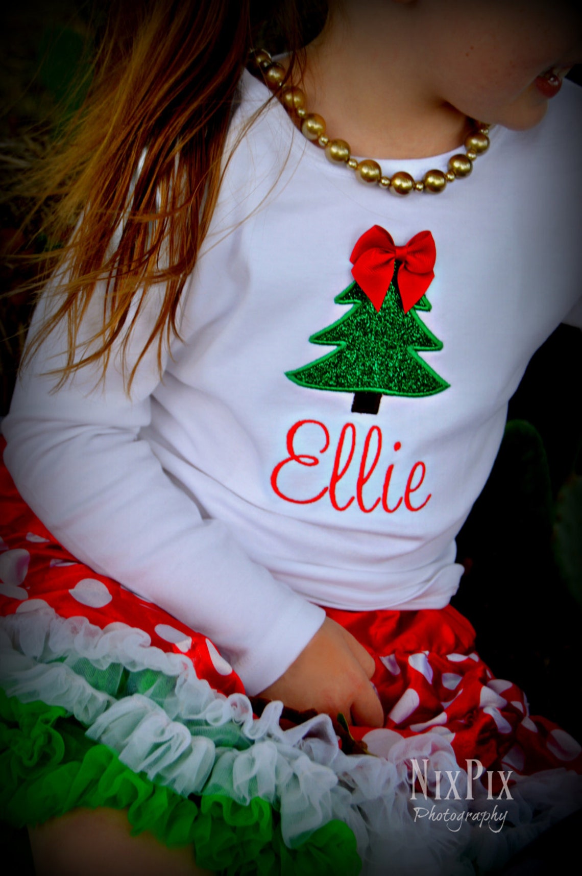 Girls Christmas Tree Shirt / Christmas Outfits for Girls / - Etsy