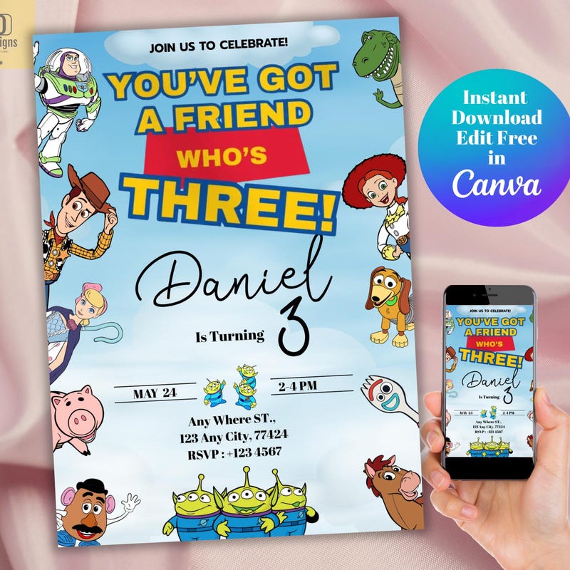 Free Toy Story Printable - Etsy