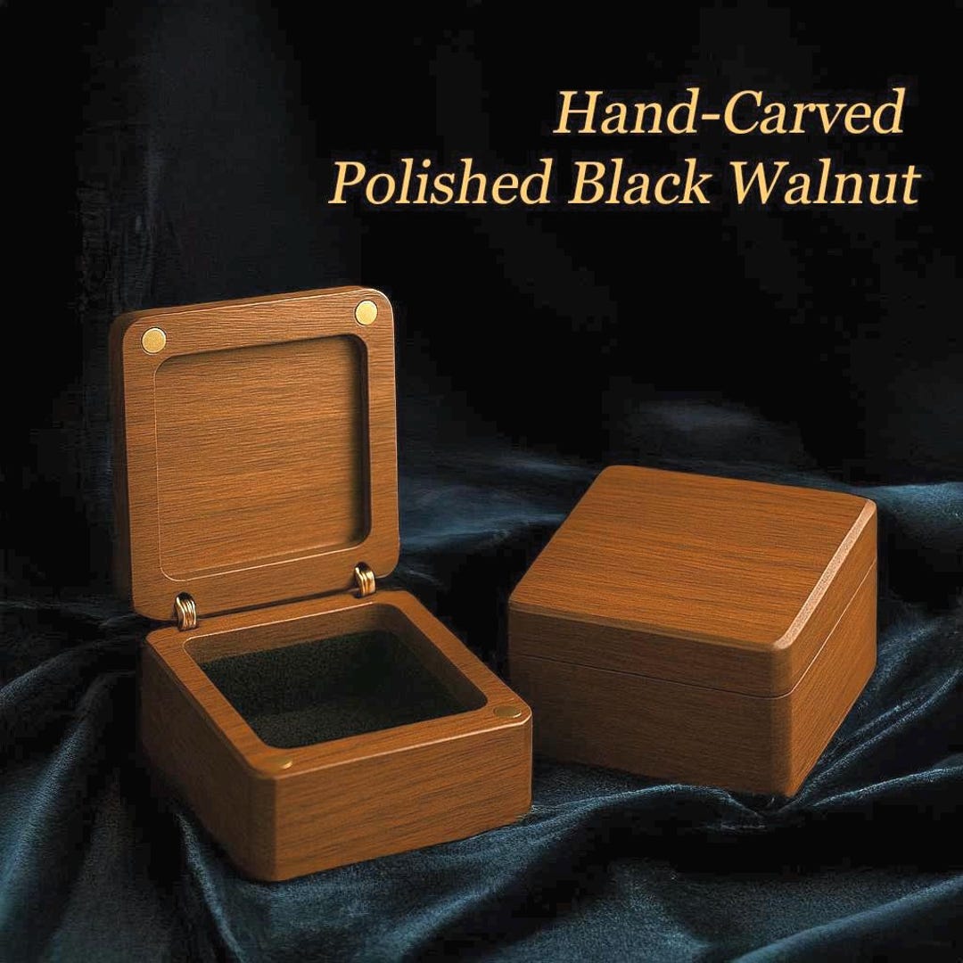 Rosary Box | Keepsake Box | Wooden Prayer Box | Heirloom Gift in Walnut ...