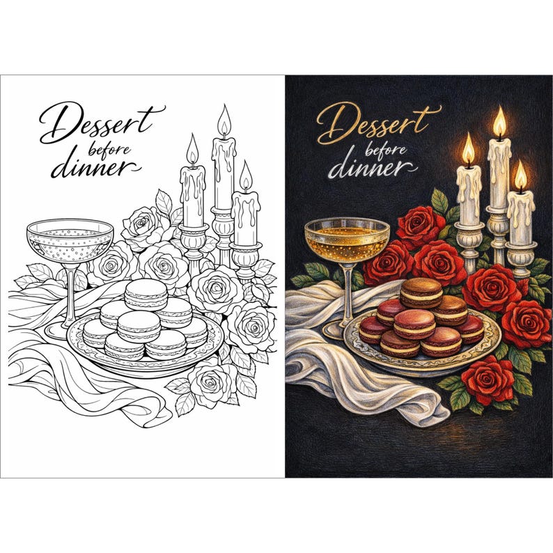Sweet Sin Coloring Book – Dark Romance Adult Line Art | Seductive ...